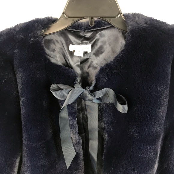 Maison Jules | Jackets & Coats | Maison Jules Blue Faux Fur Open Front ...
